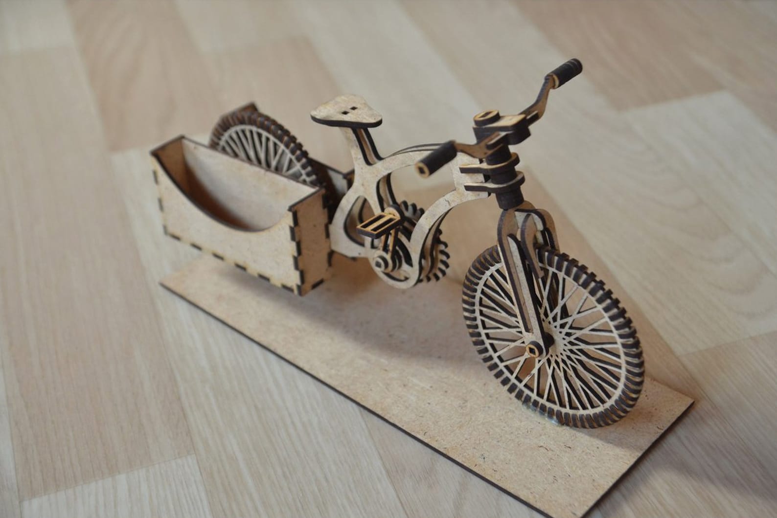 Laser Cut Bike Wooden Organizer A Bike 6mm Instant Download - Etsy