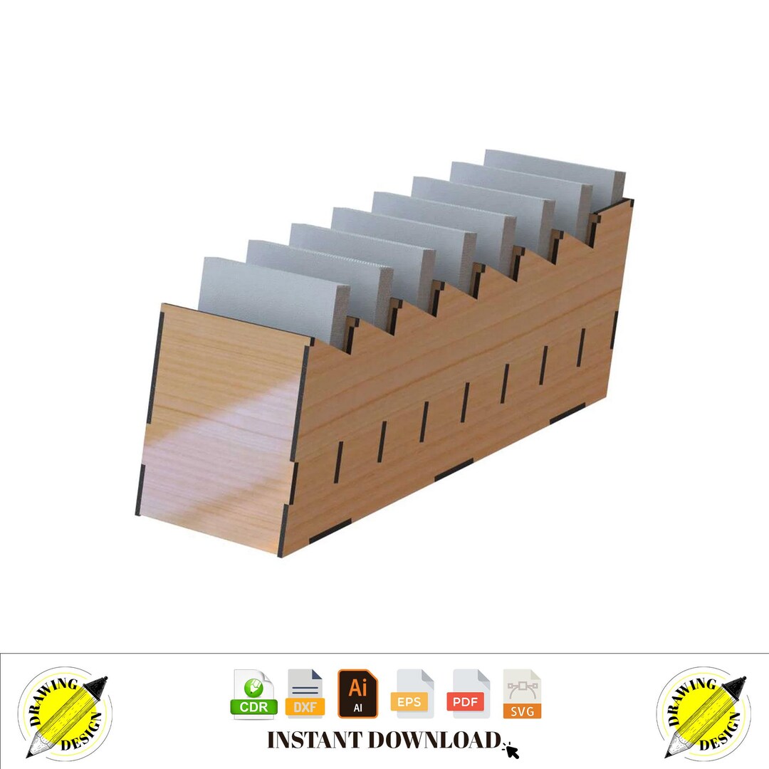 Laser Cut Flyer Holder Brochure Holder Wooden Display Stand Instant ...