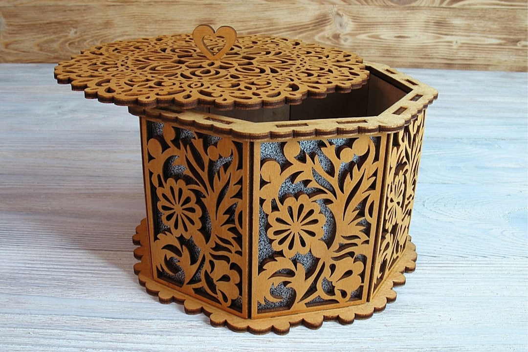 Laser Cut Decorative Box With Floral Pattern 3mm Instant Download ...
