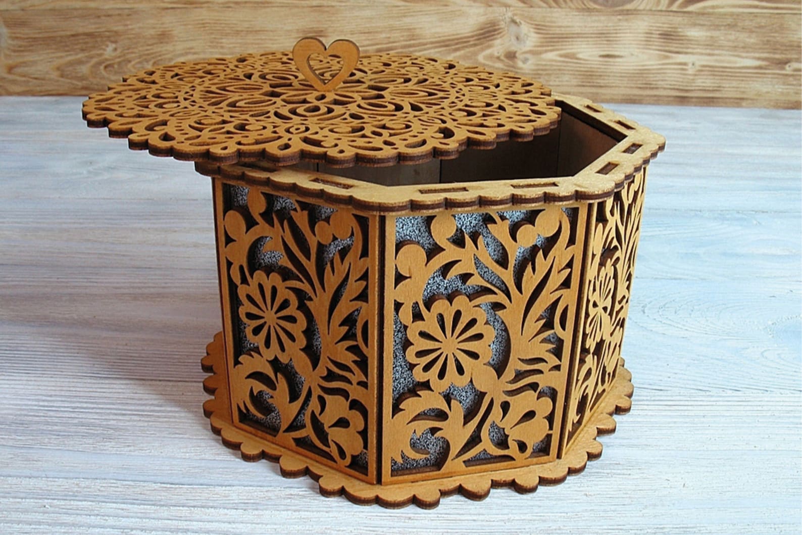 Laser Cut Decorative Box With Floral Pattern 3mm Instant Download ...