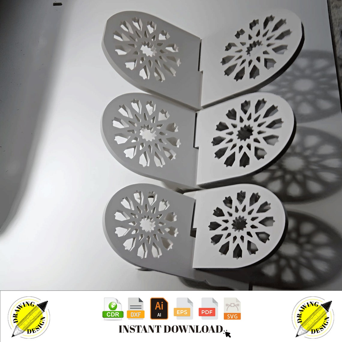 Laser Cut Mushaf Holder Quran Stand Instant Download Vector Files Cdr ...