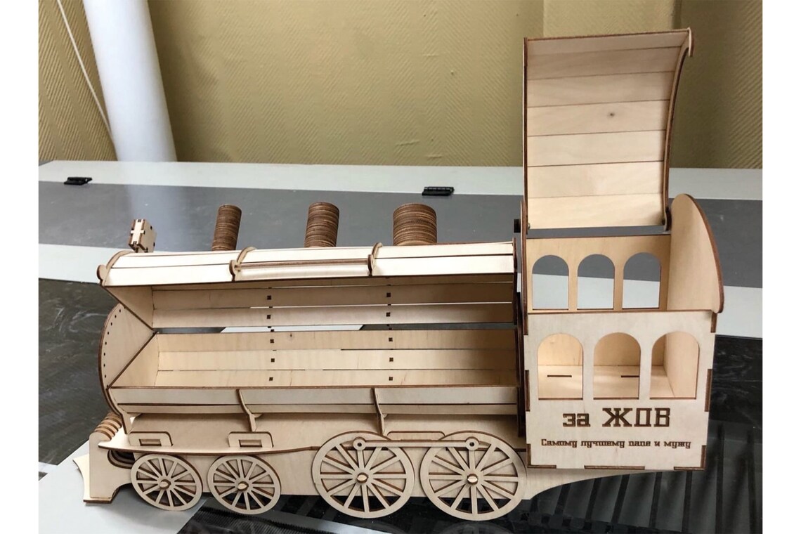 Laser Cut Steam Train Gift Box Instant Download Vector Files - Etsy