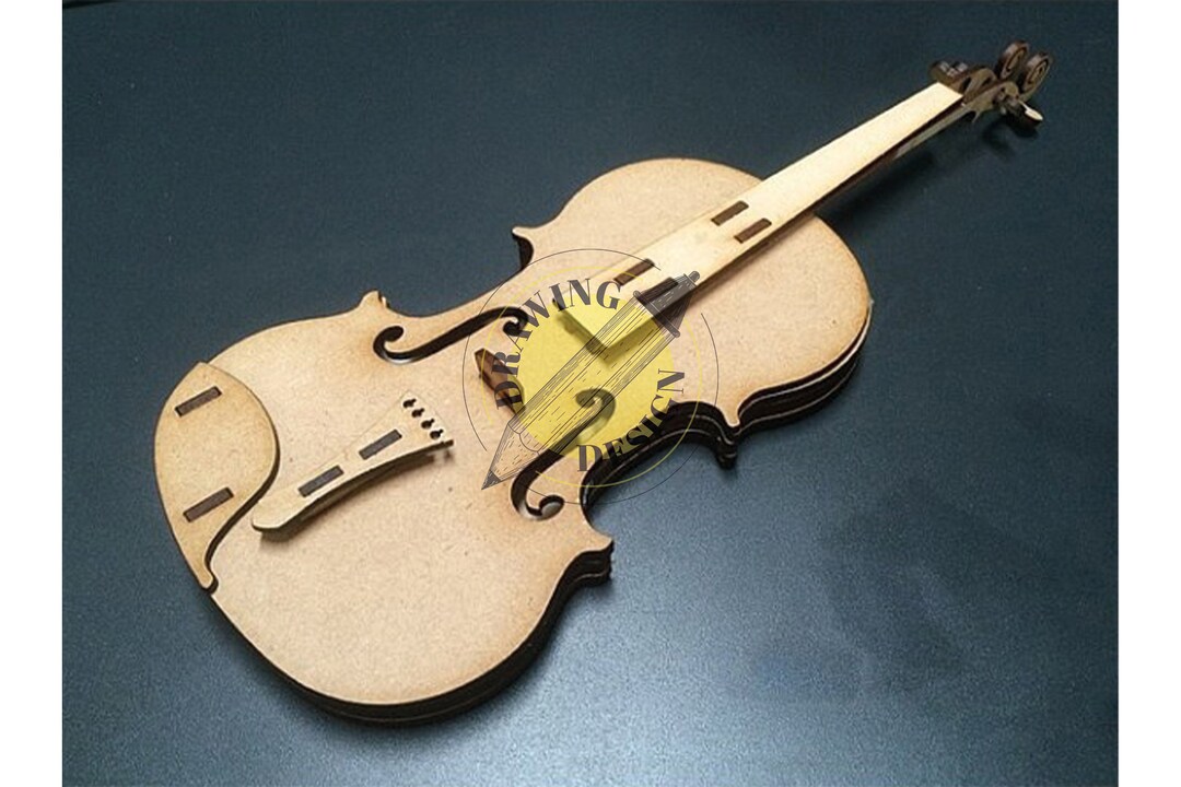 Laser Cut Violin Plywood Instant Download Vector Files Cdr Dxf Svg Ai ...