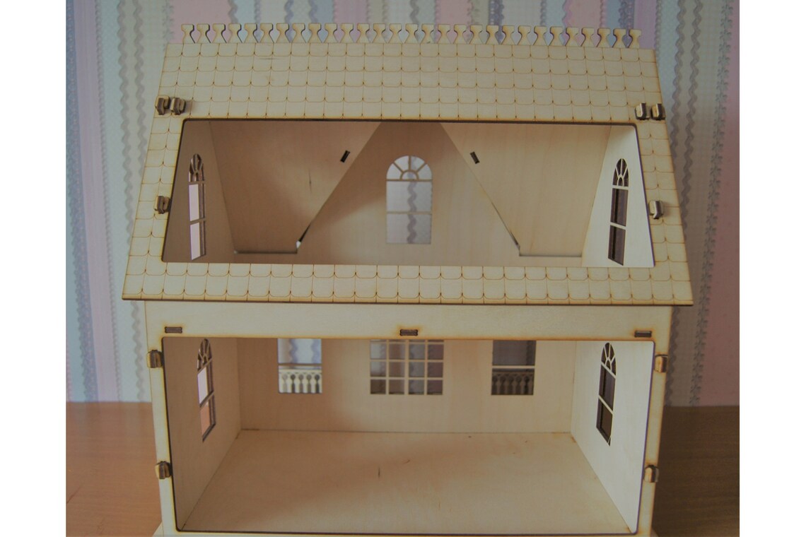 Laser Cut Wooden Model House Instant Download Vector Files Cdr - Etsy