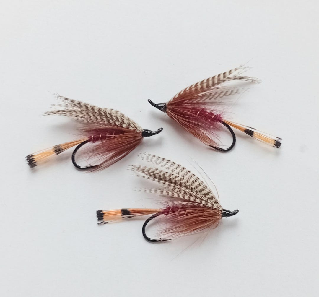 Teal and Claret Salmon/sea Trout Flies. Pack of 3. Size 6 - Etsy
