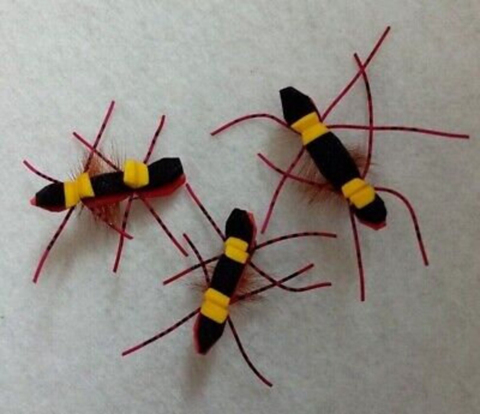 Chernobyl Ant. Black/red Trout Fly Pack of 3 - Etsy