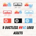 9 Hvac Ductless Logo Sticker Maker Bundle SVG, PNG, PDF - Heating and ...