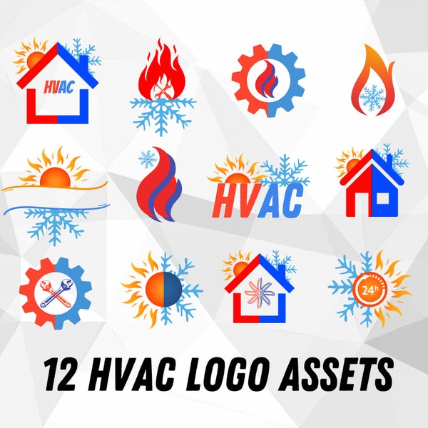 Hvac Logo Png - Etsy