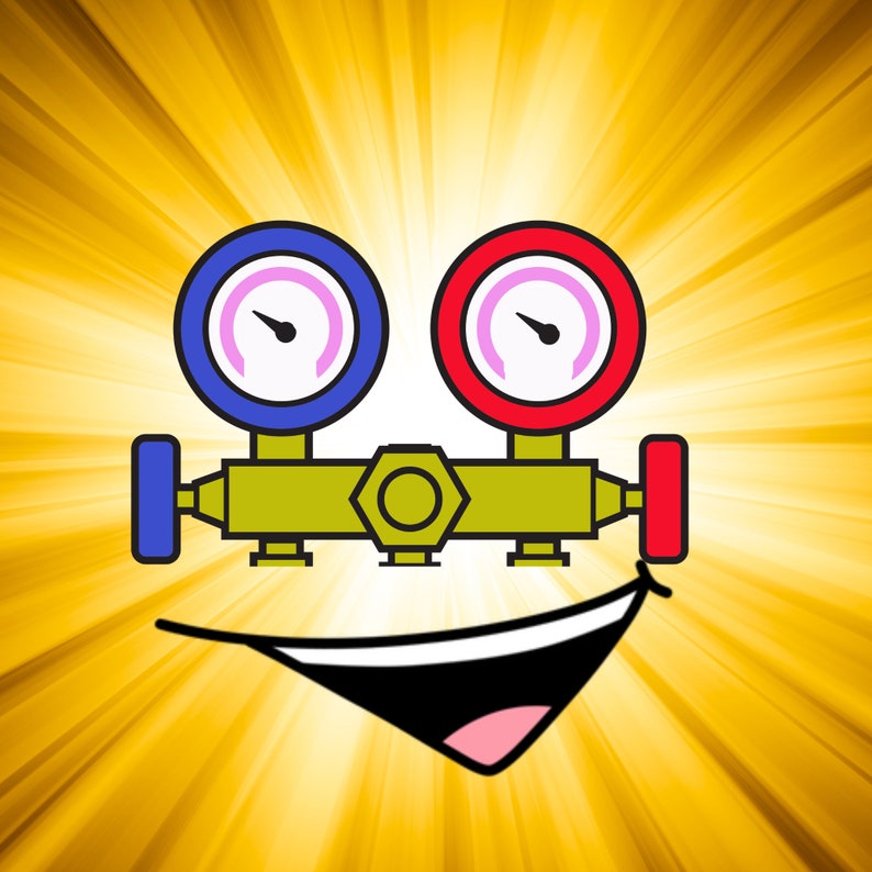 6 Hvac Emoji Style SVG PNG, PDF Bundle for Sticker Logos Blogs- Heating ...