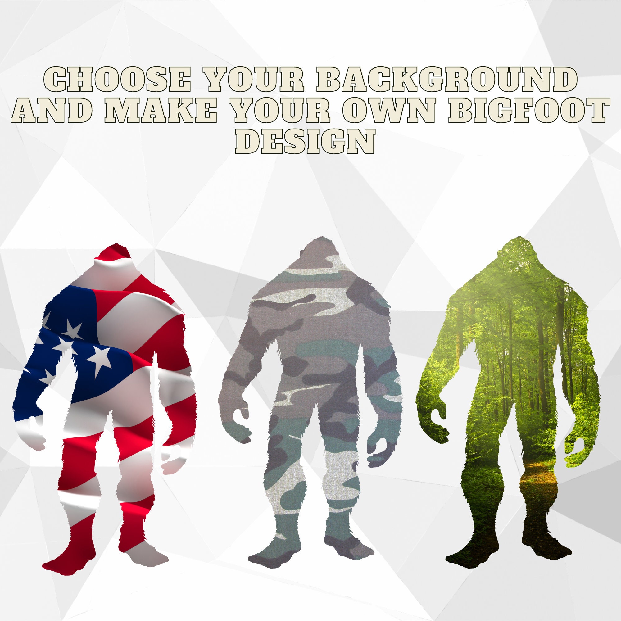 Custom Bigfoot Canva Frame Template - Etsy