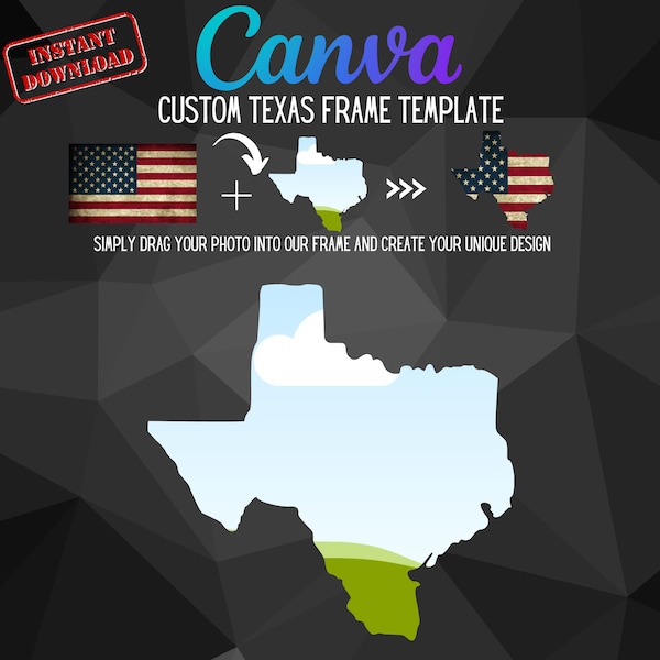 Texas Canva Frame - Etsy