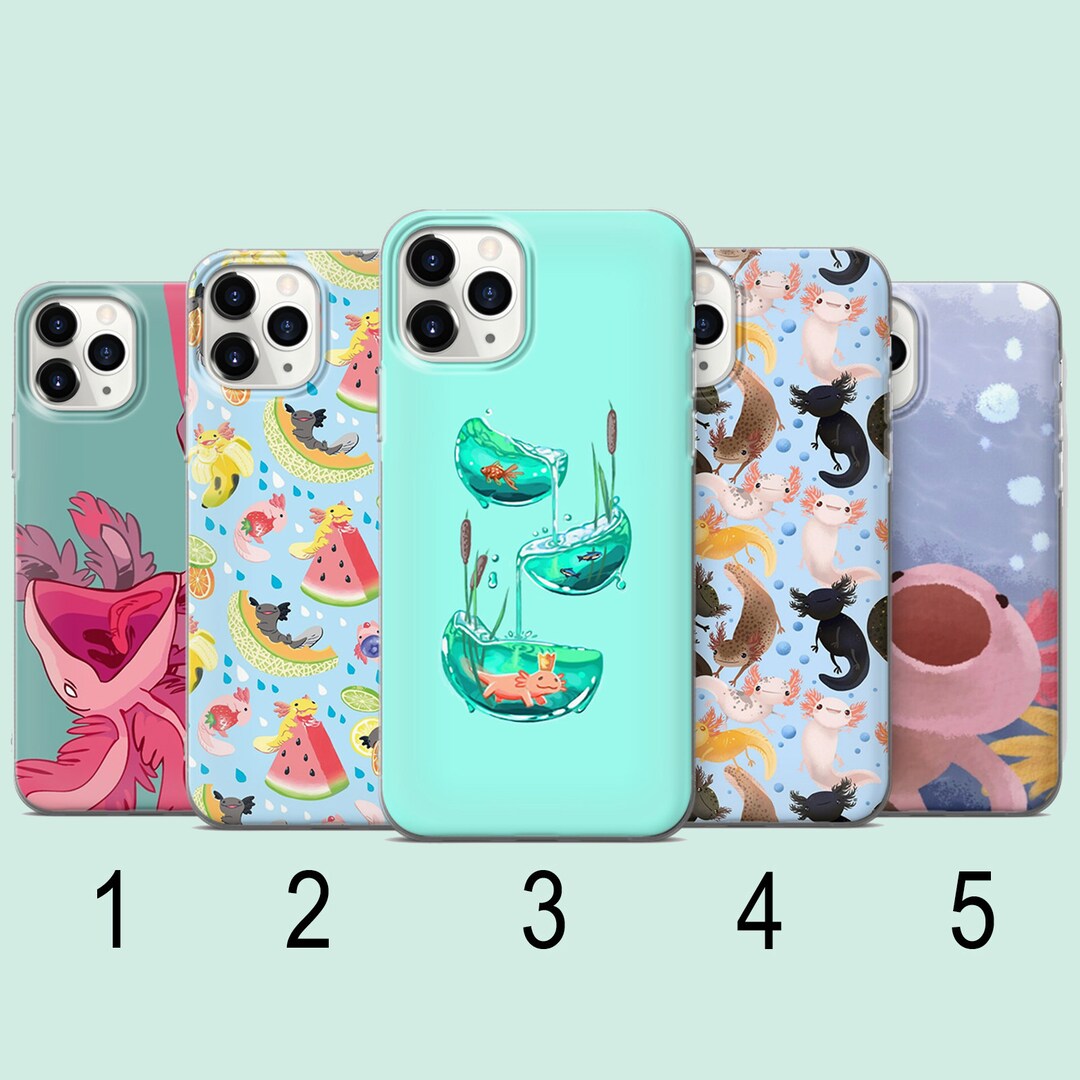 Axolotl Phone Case, Cute Axolotls, Colourful and Funny Axolotl, Amazing ...