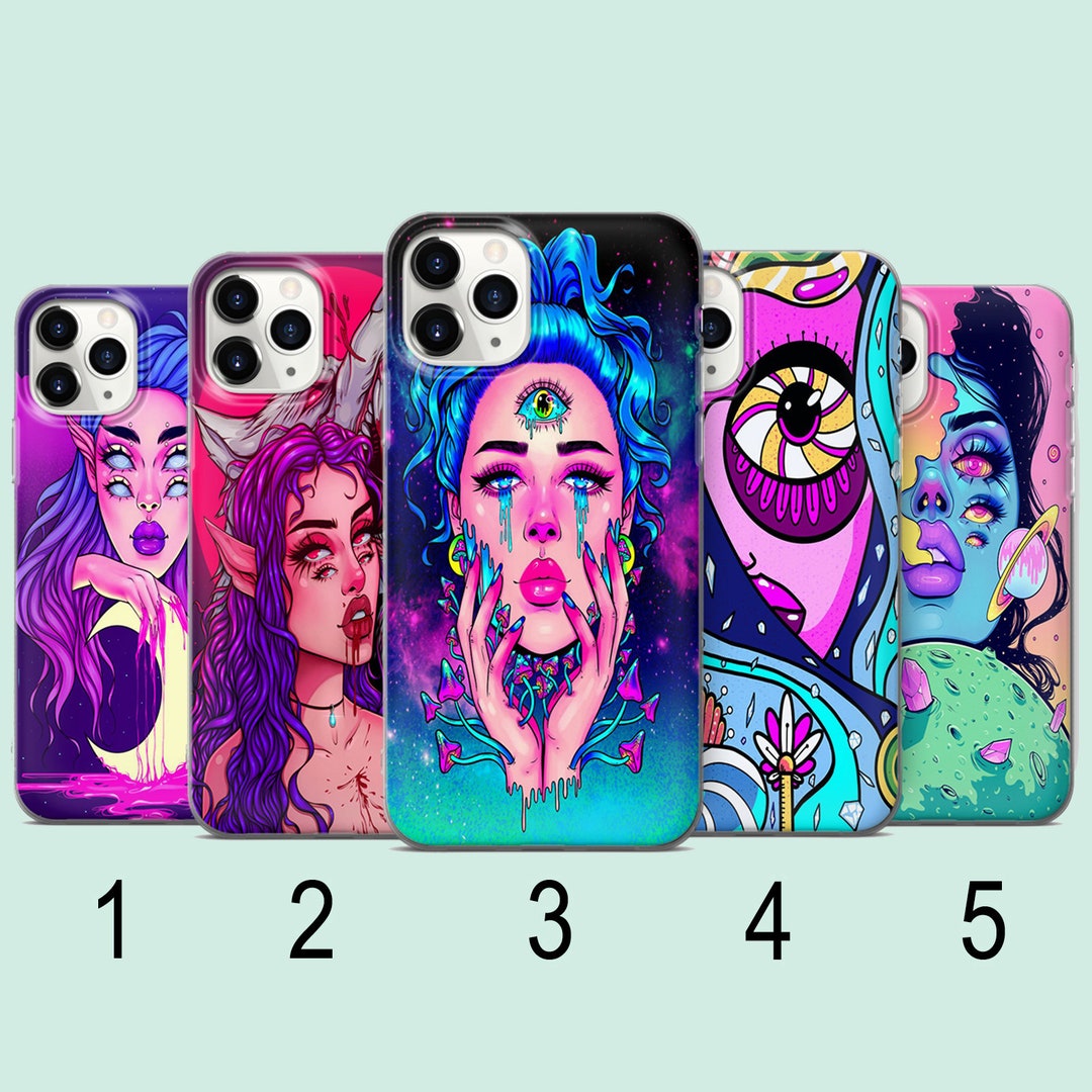 Stoner Hippies Phone Case, Hella High, Trippy Girl Case, Rasta ...