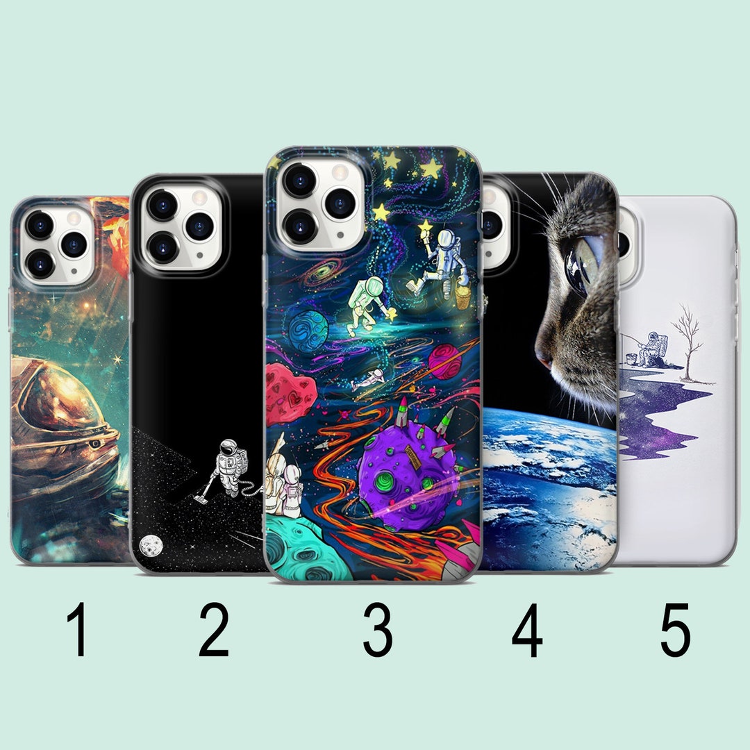 Trippy Astronaut in Space Phone Case, Space Aesthetics, Space Phone ...