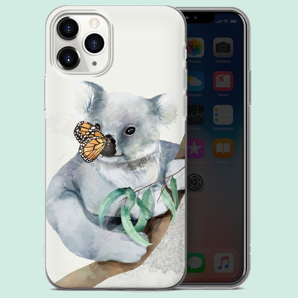 Cute Animal Illustration Phone Case Koala Hippo Raccoon - Etsy