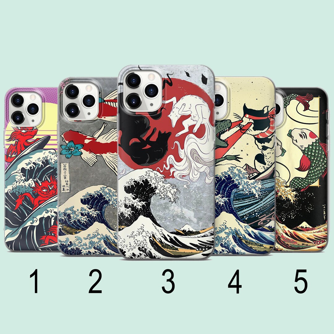 The Great Wave off Kanagawa Phone Case, Japanese, Traditional Japanese ...