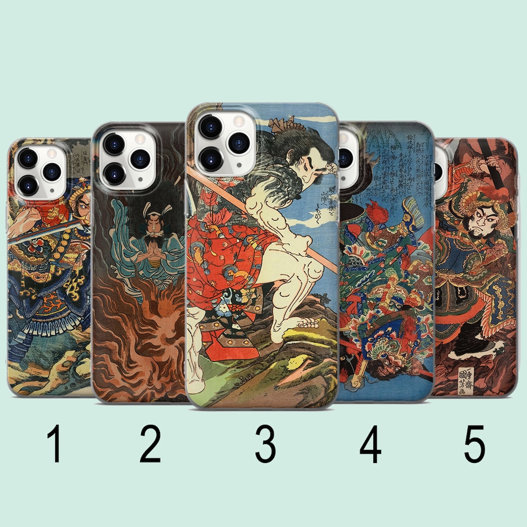 Ukiyo E Samurai Samurai Phone Case, Samurai Phone Case, Japanese Art ...