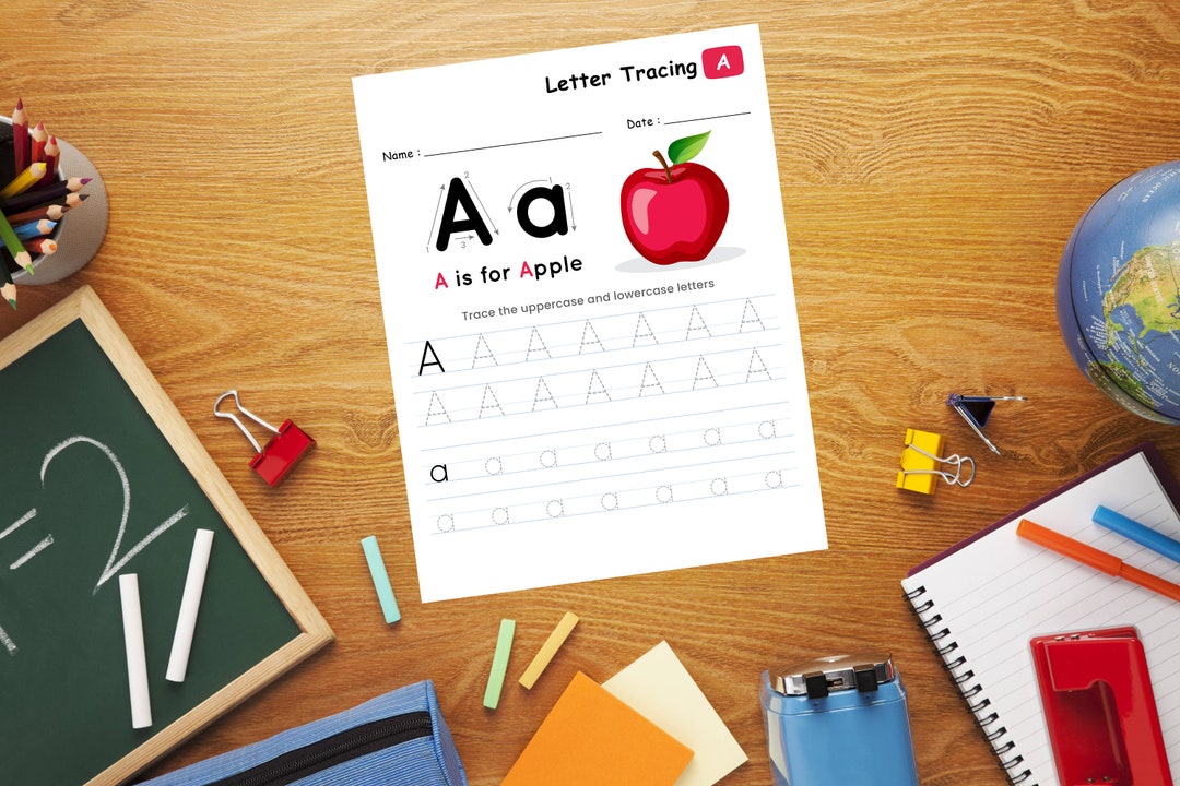 A - Z Upper and Lower English Alphabet Letter Tracing Printable ...