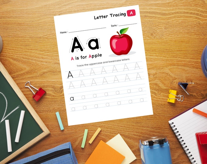 A - Z Upper and Lower English Alphabet Letter Tracing Printable ...