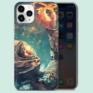 Trippy Astronaut in Space Phone Case, Space Aesthetics, Space Phone ...