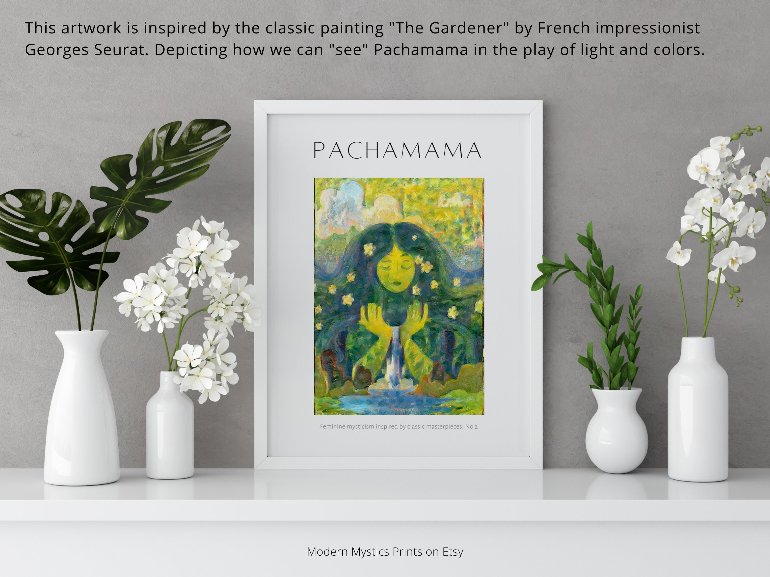 Painting of Pachamama, Mother Nature. Printable Decor for Connection ...