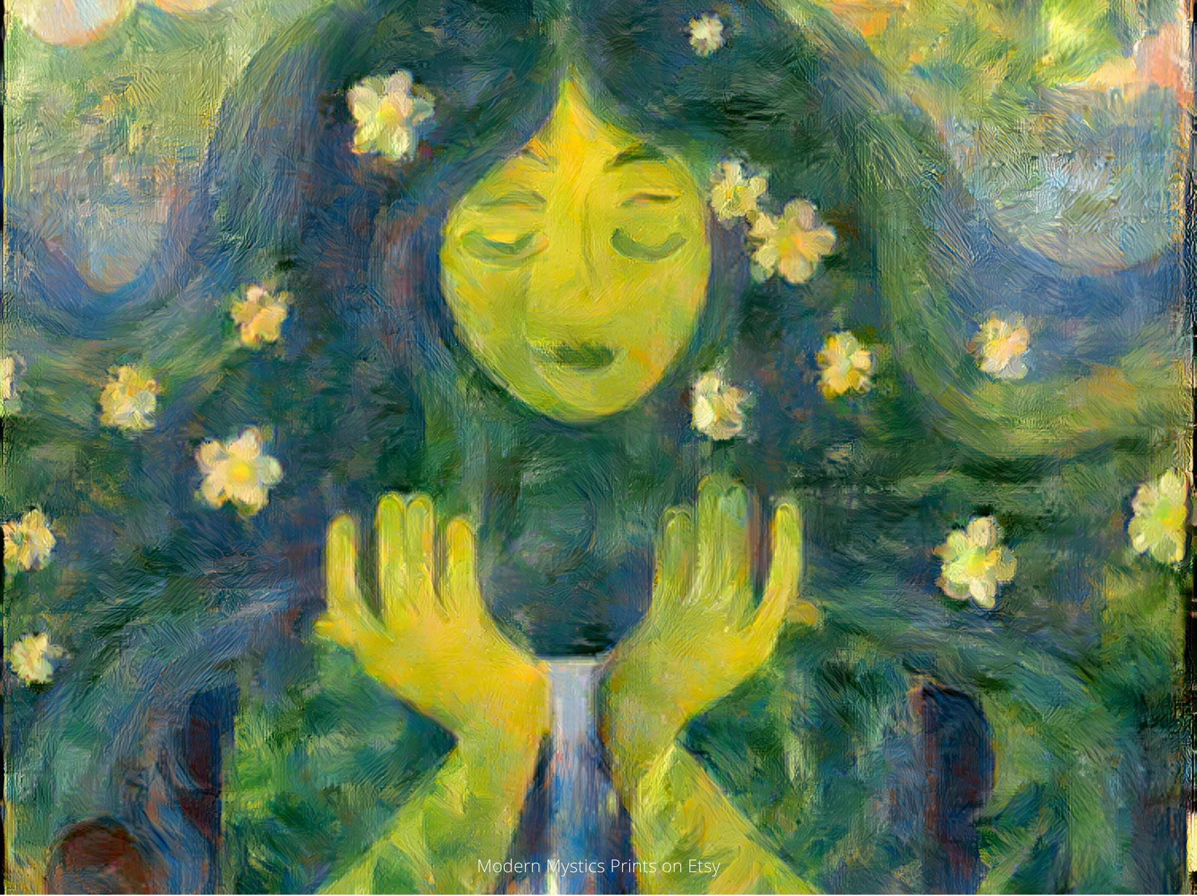 Painting of Pachamama, Mother Nature. Printable Decor for Connection ...