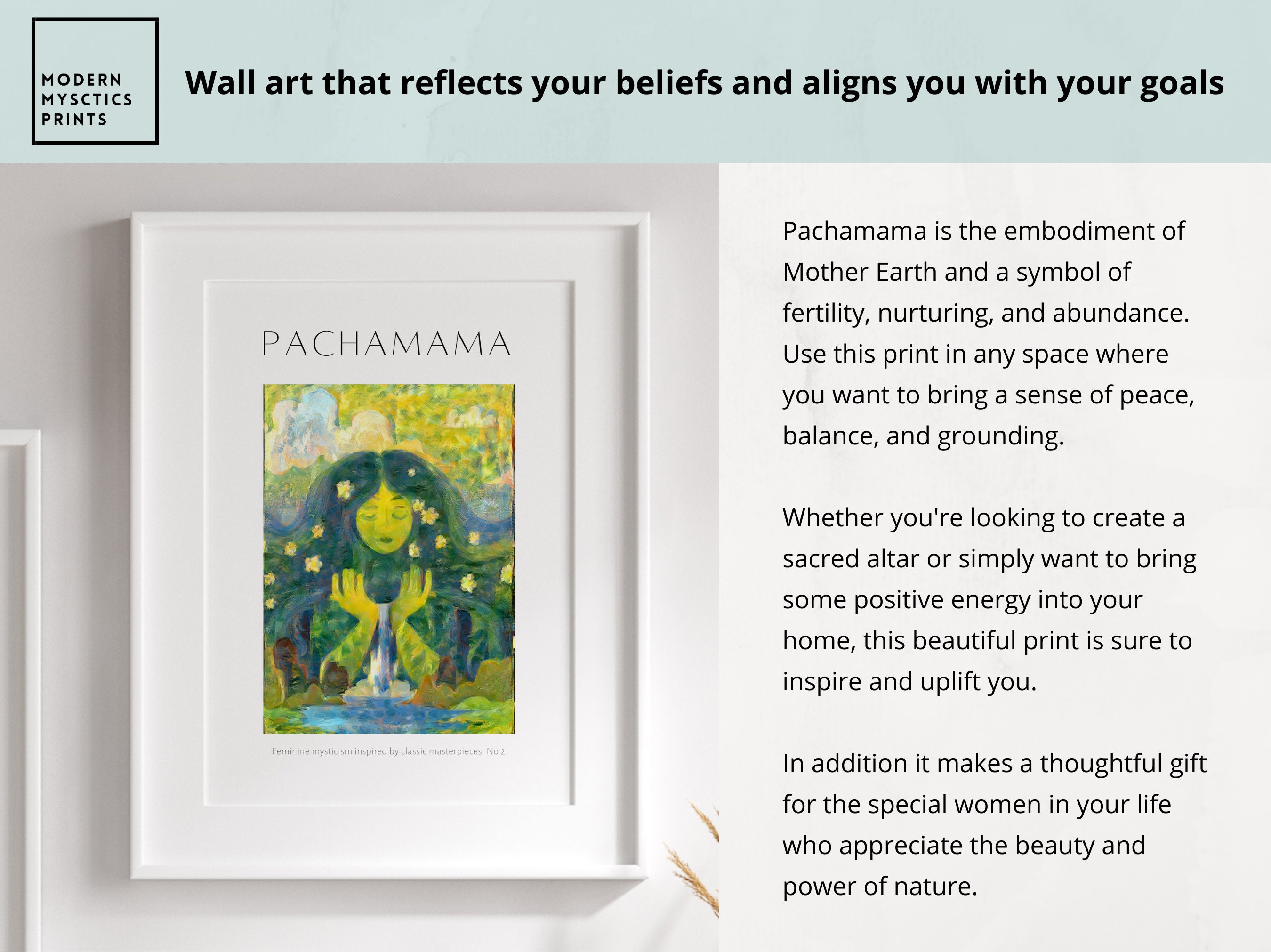 Painting of Pachamama, Mother Nature. Printable Decor for Connection ...
