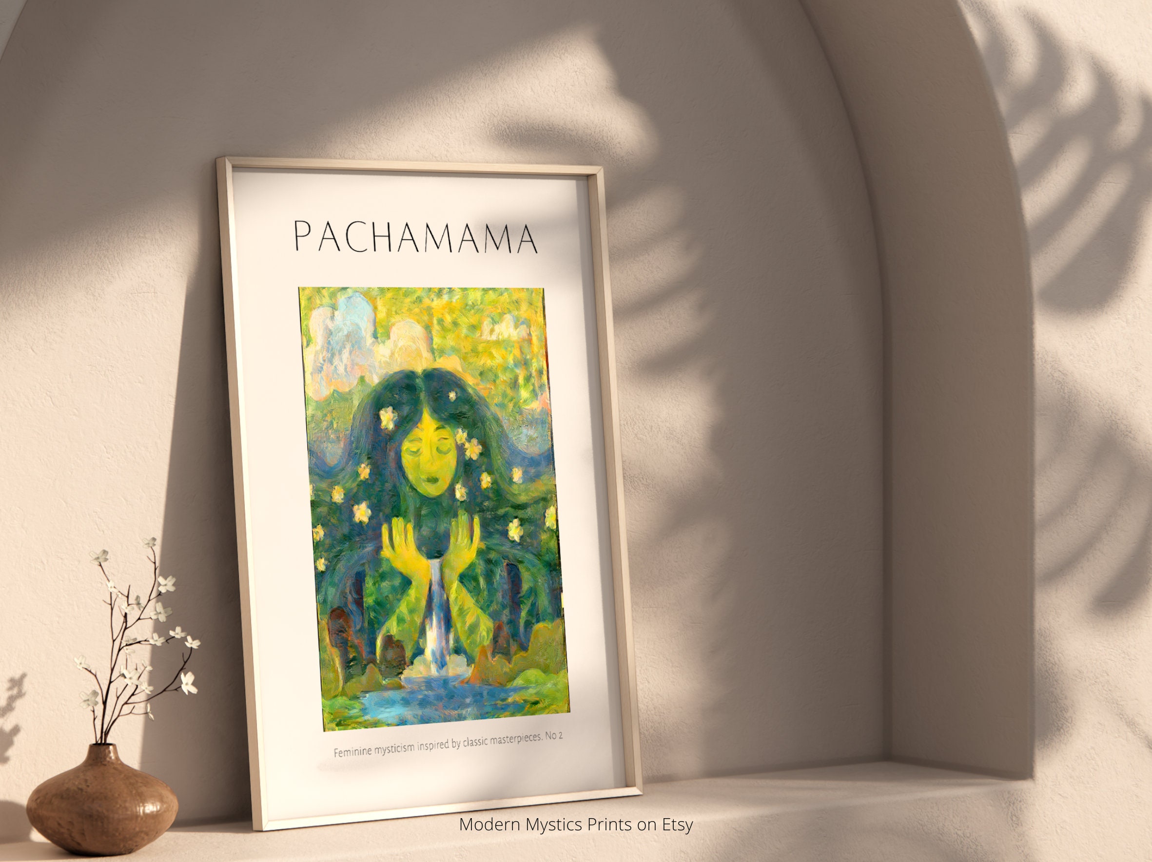Painting of Pachamama, Mother Nature. Printable Decor for Connection ...