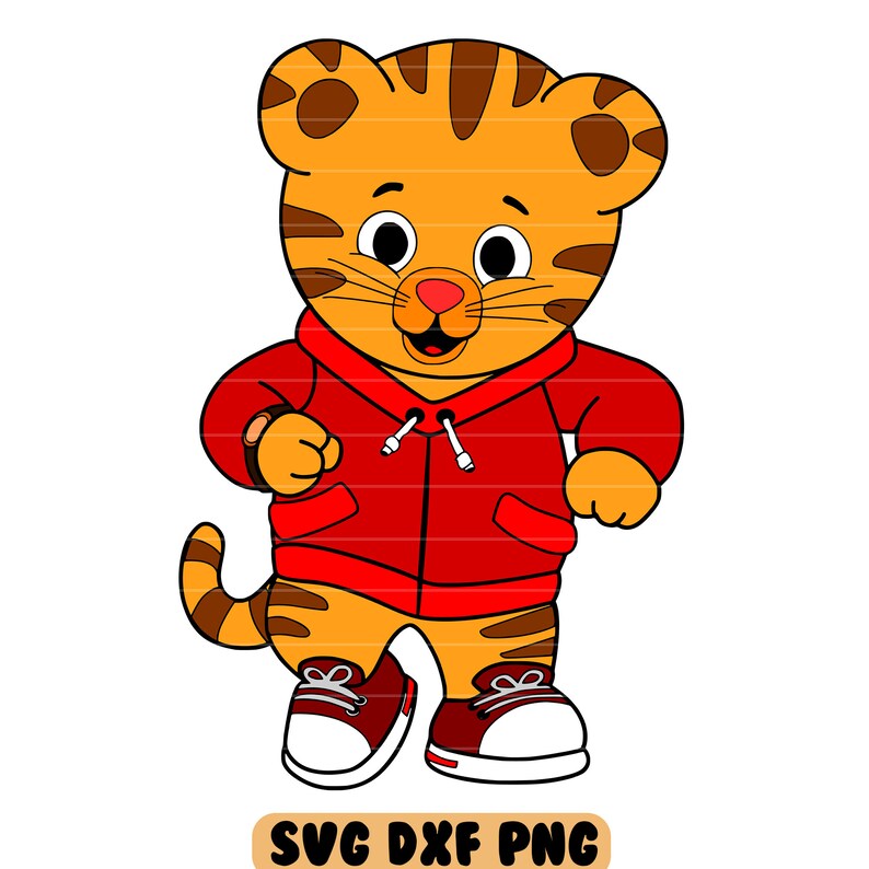 Daniel Tiger SVG Cut File DXF Png Eps Pdf - Etsy Australia