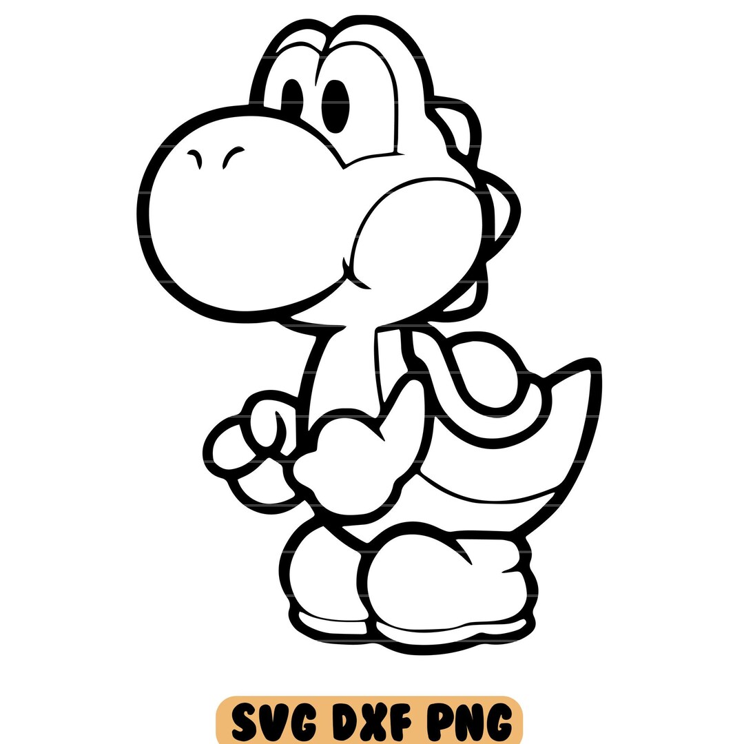 Yoshi SVG DXF PNG Instant Download Cut File Clipart Digital File - Etsy