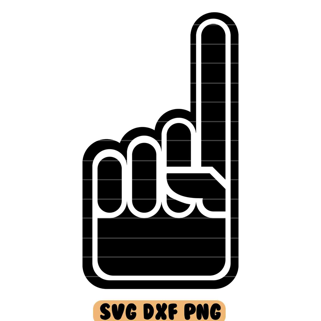 Foam Finger SVG Cut File DXF Png Eps Pdf - Etsy