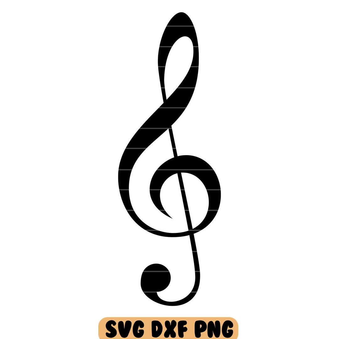 Clave de Sol SVG Cortar Archivo DXF Png Eps Pdf - Etsy España