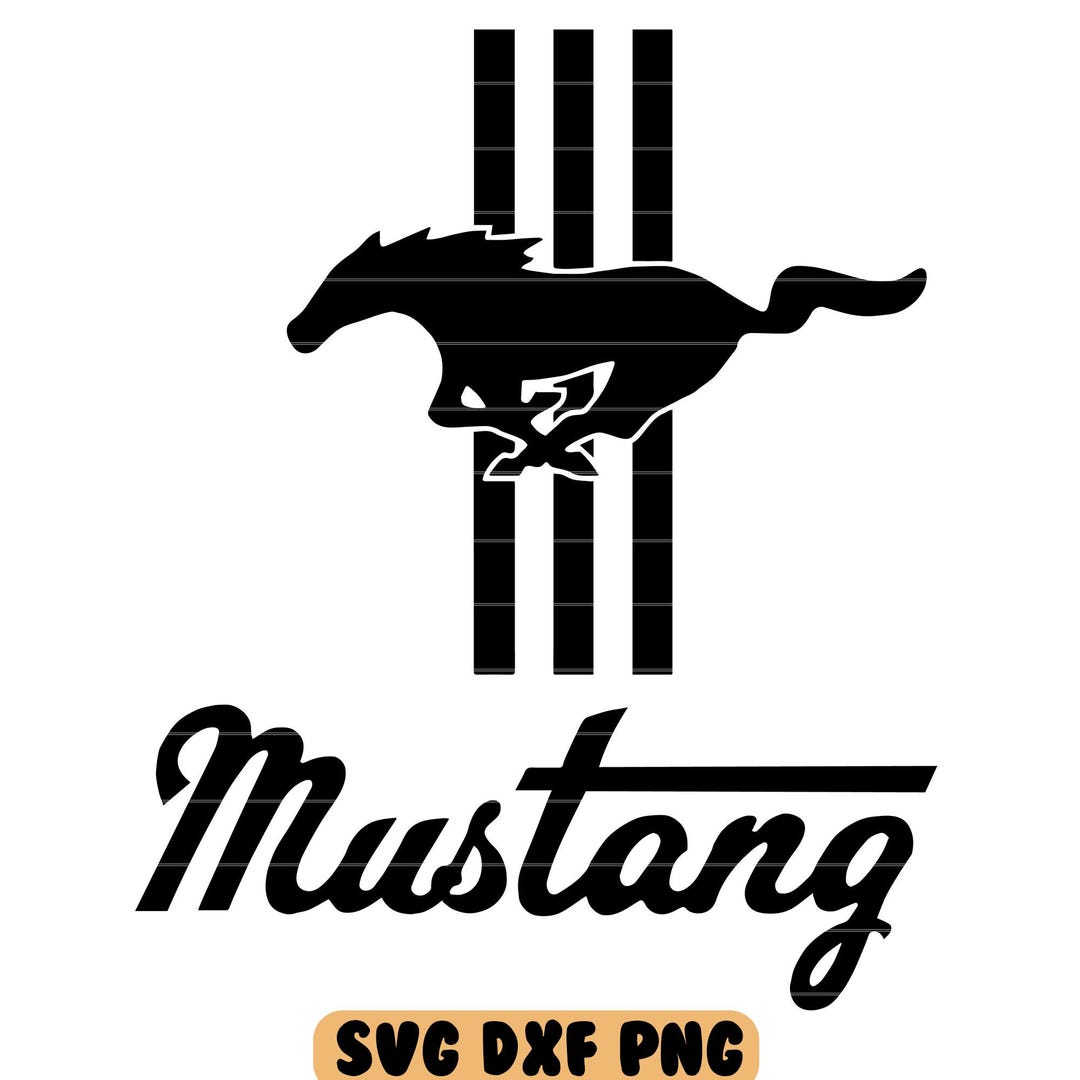 Mustang SVG DXF PNG Instant Download Cut File Clipart Digital File - Etsy