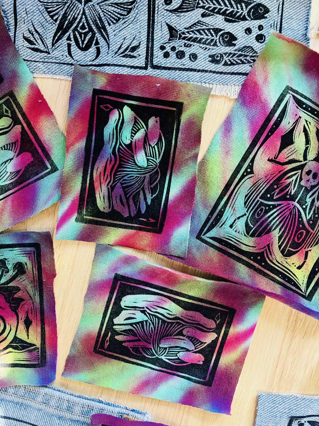 Upcycled Tie-dye Patches - Etsy