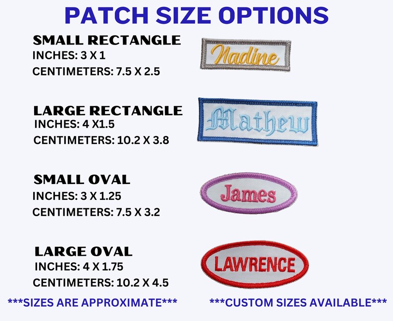 Custom Embroidered Iron-on, Sew-on Name Tag Patch for Coveralls, Shirts ...