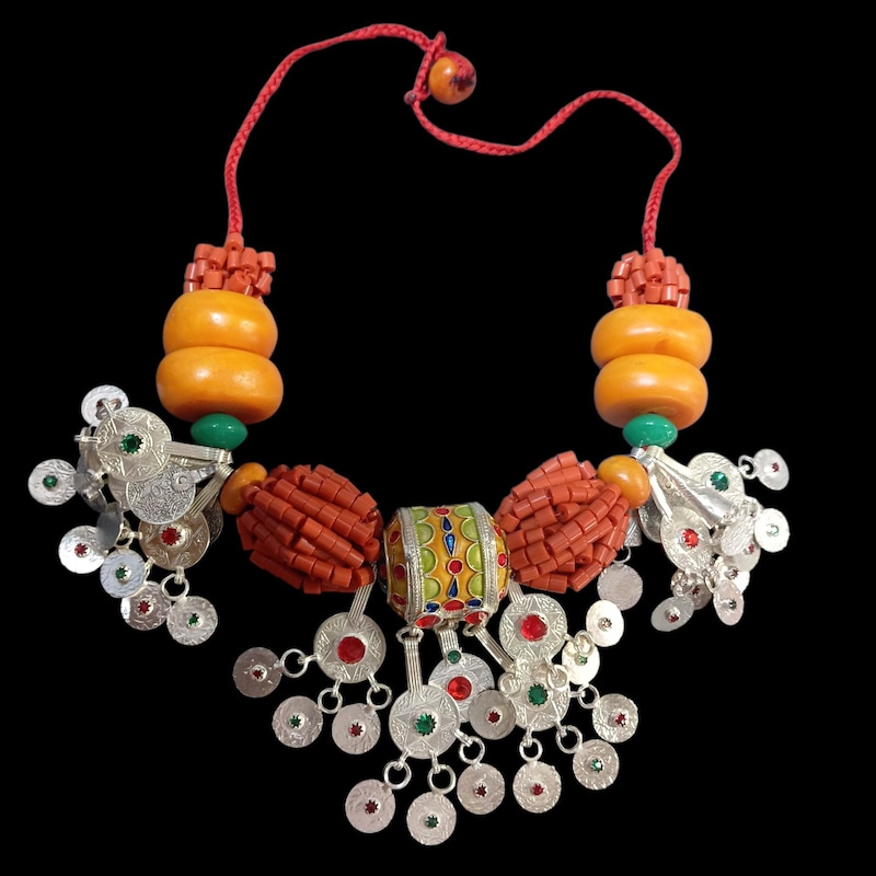 Moroccan Coral Berber Coin - Etsy