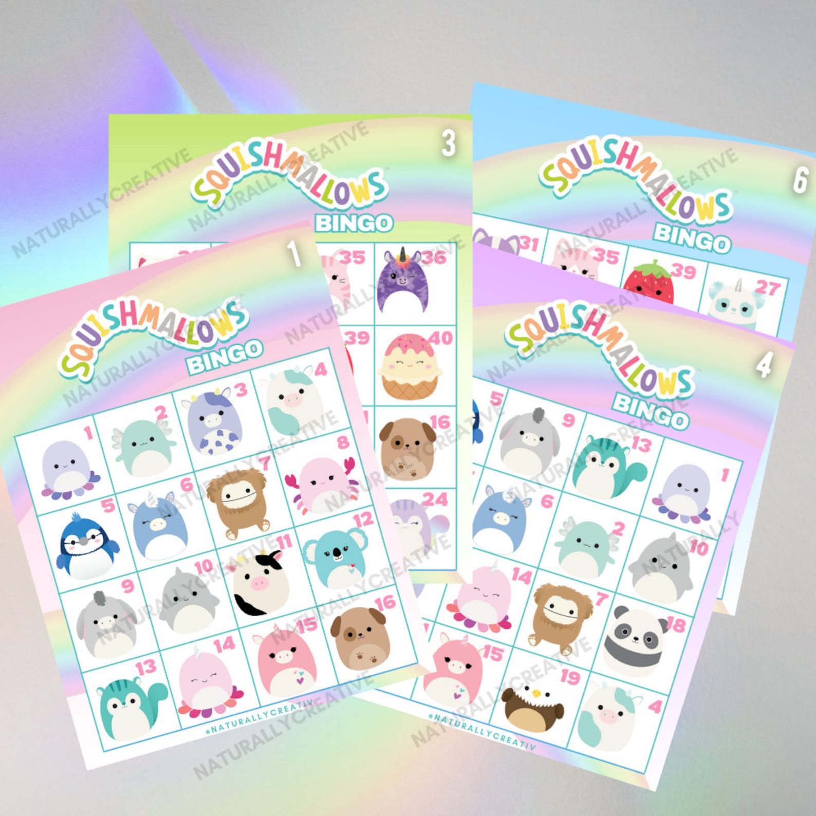 Squishmallow Bingo Squishmallow Party Squishmallow Birthday - Etsy