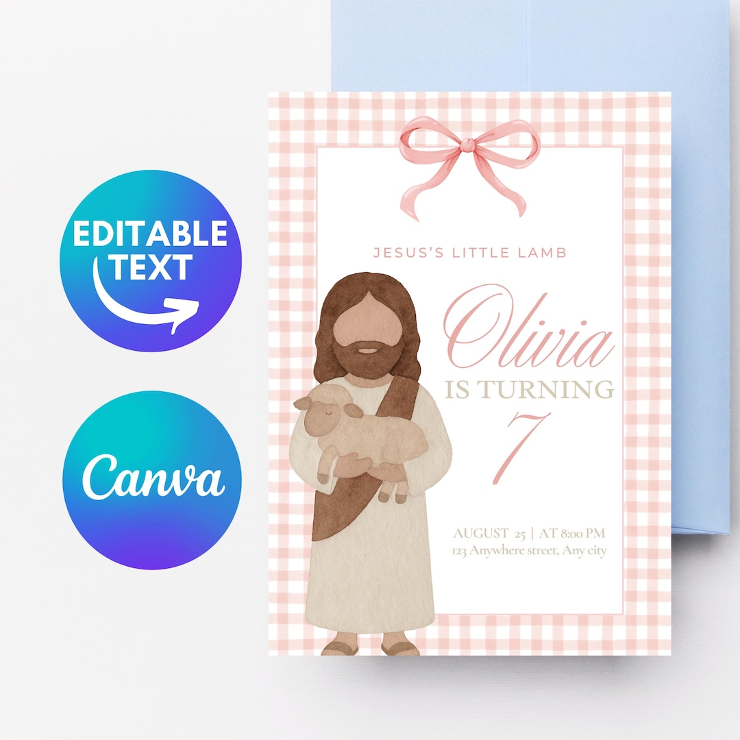 Jesus Birthday Invitation, Christian Birthday Invitation - Etsy
