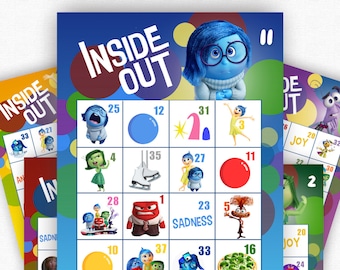 Inside Out Bingo Party Game, 20 Cards - Etsy
