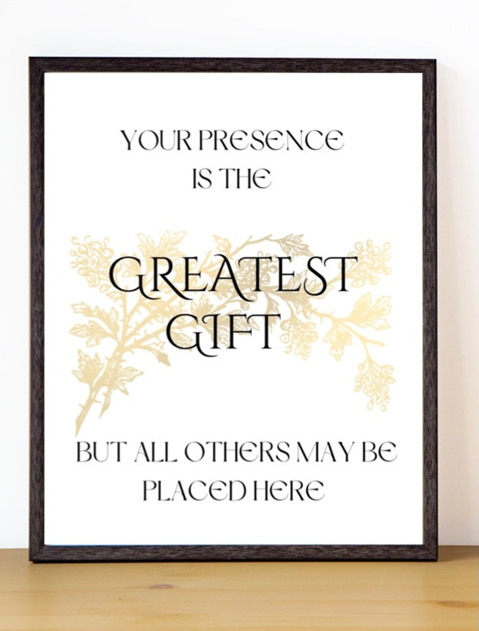 Wedding Guest, Your Presence , Bride and Groom, Wedding Gift Table Sign ...