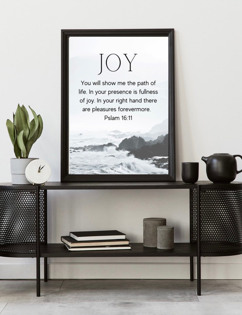 Psalm 16 11, Scripture Wall Art, Inspirational Wall Decor, Religious ...