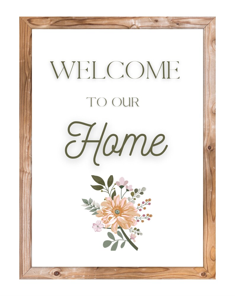 Welcome Sign, Welcome to Our Home , Printable Wall Art, Digital ...