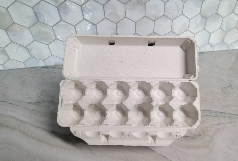 Blank Natural Pulp Paper Egg Cartons Holds 12 Eggs Pack of - Etsy