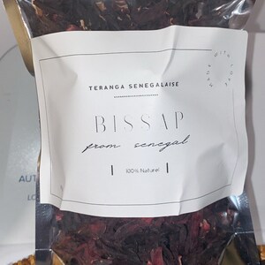 100% Organic Red Bissap - Hibiscus Flowers - Organic Dried Bissap Leaf ...