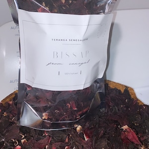 100% Organic Red Bissap - Hibiscus Flowers - Organic Dried Bissap Leaf ...