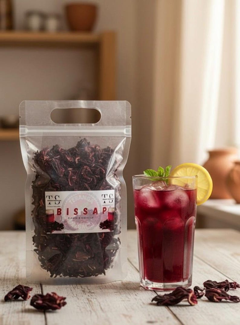 100% Organic Red Bissap - Karkadé - Hibiscus Flowers - Organic Dried ...