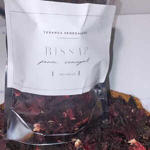 100% Organic Red Bissap - Hibiscus Flowers - Organic Dried Bissap Leaf ...