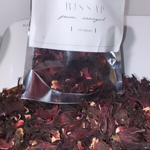 100% Organic Red Bissap - Hibiscus Flowers - Organic Dried Bissap Leaf ...