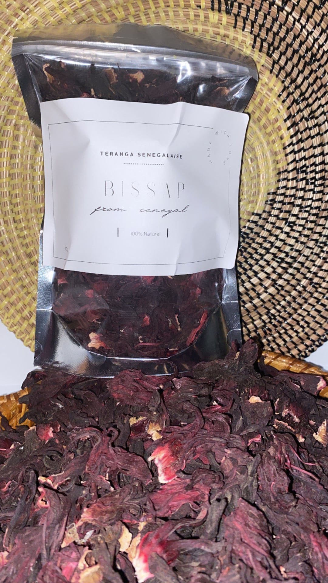 100% Organic Red Bissap - Hibiscus Flowers - Organic Dried Bissap Leaf ...