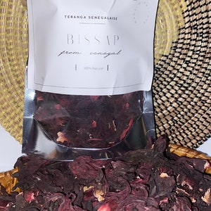 100% Organic Red Bissap - Hibiscus Flowers - Organic Dried Bissap Leaf ...